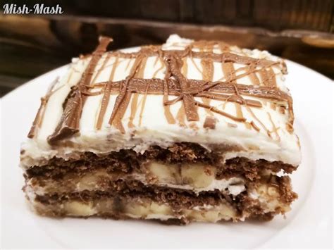 Бисквитена торта с банани и шоколад Delicious Desserts Bulgarian Bread Recipe Bulgarian Desserts
