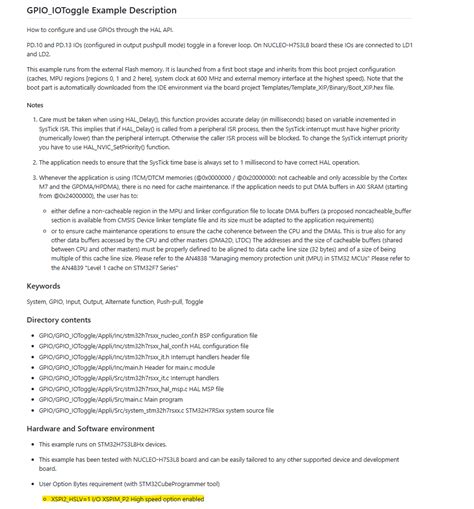 Solved Issue Running Stm32cubeh7rs Led Toggle Example Fro