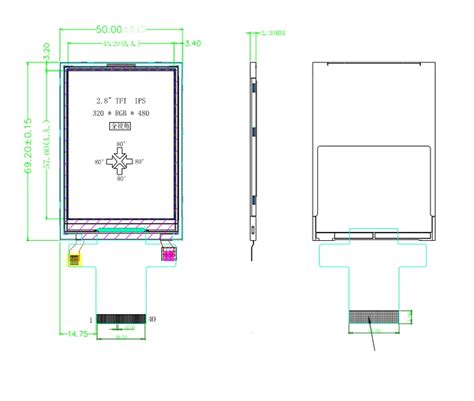 Polcd Manufacturer Oem 2 8 Inch 40 Pin Mcu Rgb Spi Interface 240x320 2 8 Ips Lcd Display