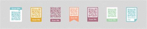 qr code frame vector set scan me phone tag qr code mock up mockup