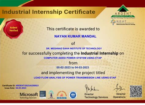 Nayan Mandal On Linkedin Industrial Internship On Computer Aided Power