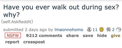 Heres All The Reasons People Bailed During Sex EBaum S World