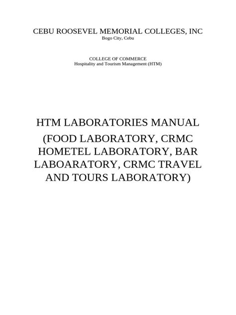 htm laboratory manual pdf laboratories food science