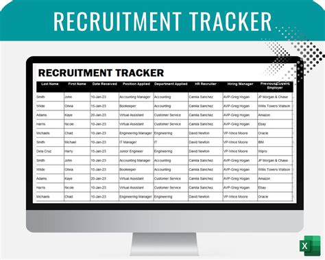 Recruitment Tracker Template Applicant Tracker Interview Etsy