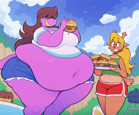 Rule 34 4th Of July Belly Belly Bulge Belly Button Burger Deltarune Feedee Feeder Feederism