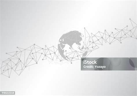 추상 점 라인 배경에 대 한 네트워크 연결입니다 벡터 일러스트 레이 션 배경입니다 날씨에 대한 스톡 벡터 아트 및 기타 이미지 날씨 테크놀로지 0명 Istock