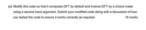 solved question 2 50 marks the dft g k of a data sequence