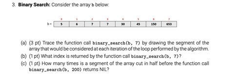 Solved Binary Search Consider The Array B Below A Chegg