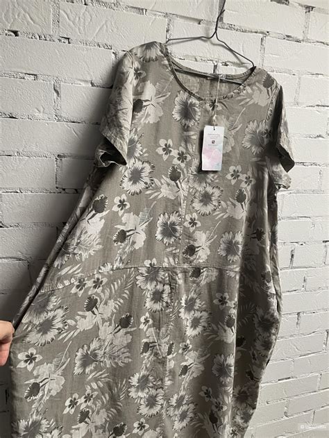 Платье бохо лен кокон Boho Chic F4 Italy Oatmeal 44 52 в магазине Другой магазин — на Шопоголик