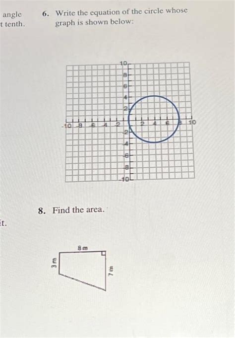 Solved Write The Equation Of The Circle Whose Graph Is Chegg Com