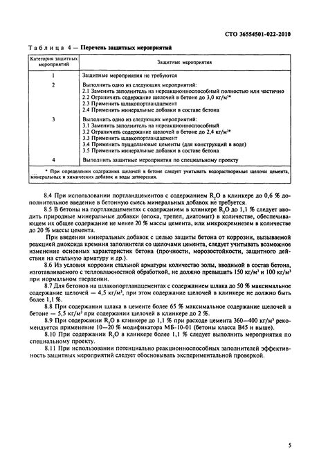 Скачать СТО 36554501-022-2010 Защита бетона от коррозии, вызываемой ...