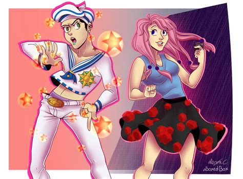 Josuke And Yasuho By Aboxedbox On Deviantart