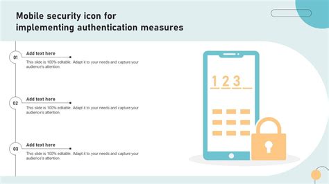Mobile Security Icon For Implementing Authentication Measures Ppt Powerpoint