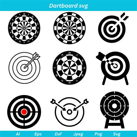 Dartboard Svg Dartboard Clipart Dartboard Vector Dartboard Cricut Dartboard Silhouette