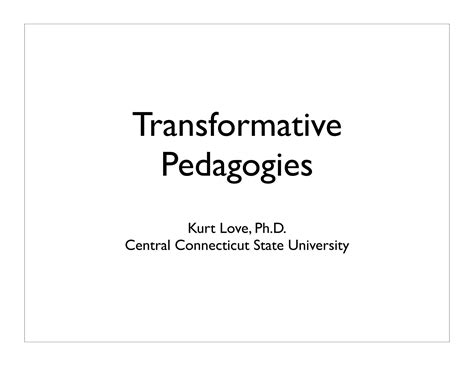 Transformative Pedagogies And Critical Constructivism Ppt
