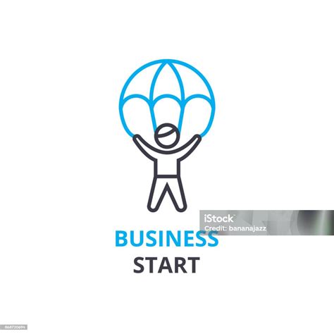 개념 개요 아이콘 선형 부호 선 그림 평면 벡터 일러스트 레이 션을 시작 하는 사업 Launch Party에 대한 스톡 벡터