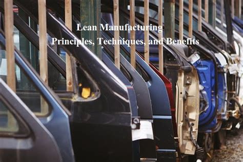 how to implement lean manufacturing principles techniques and