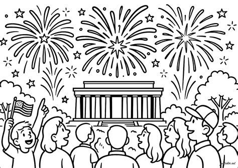 Página Para Colorear De La Declaración De Independencia