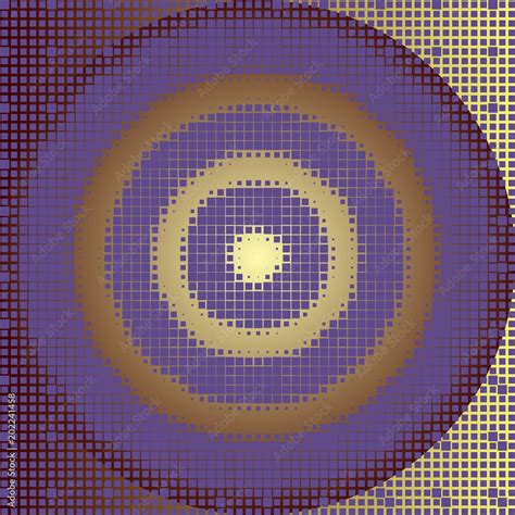 Abstract Violet Dart Board Pattern On Gold Background Square Halftone Abstract Violet Dart Board Pattern On Gold Background Square Halftone