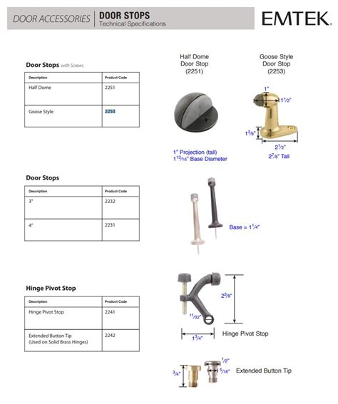Emtek Half Dome Door Stops Door Hardware Canada