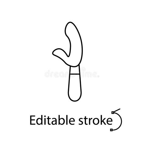 Penis Simulator Outline Icon Adult Toy In Sex Shop Editable Stroke