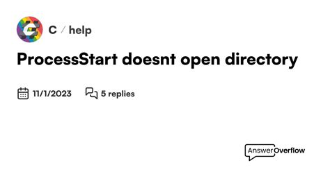 Processstart Doesnt Open Directory C