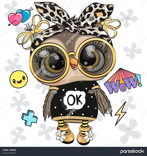 جغد ناز کارتونی جالب با عینک آفتابی 1696040