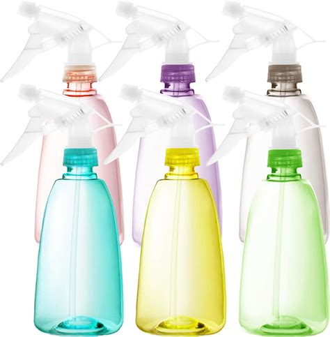 Youngever 6 Pack Empty Plastic Spray Bottles 6 Assorted