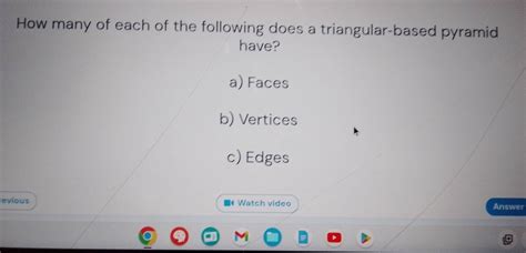 solved how many of each of the following does a triangular based