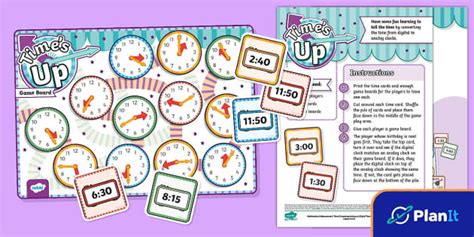 time s up game analog and digital time planit aus twinkl