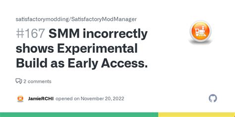 Smm Incorrectly Shows Experimental Build As Early Access · Issue 167