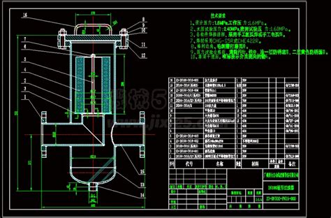 不同型号的过滤器设计cad图纸 机械5