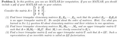 Solved Problem In This Problem You Can Use MATLAB For Chegg Com