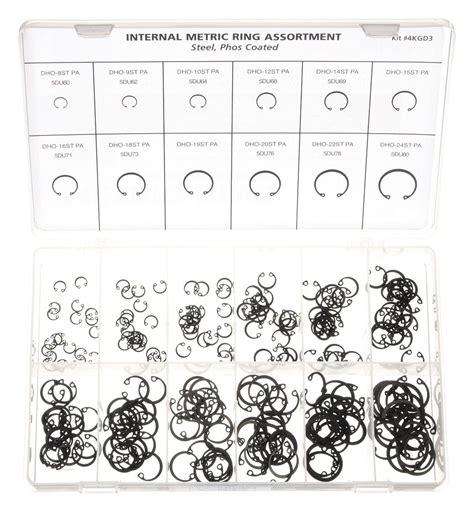 Metric Housing Ring Retaining Ring Assortment240 Pcs 4kgd3