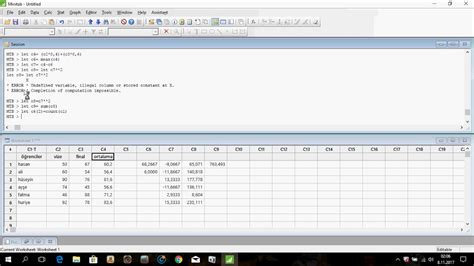 Minitab Ders 2 Meancountstdevsum Kullanımı Youtube