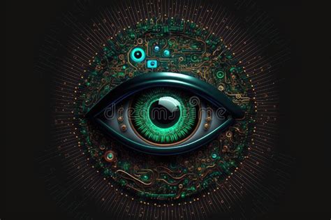 Abstract Technology Computer Art In Eyesight From Circuit Board Ship