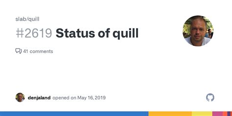Status Of Quill Issue Slab Quill GitHub
