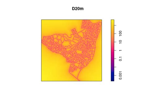 Raster Distance To Roads Spatial Lines In R Stack Overflow