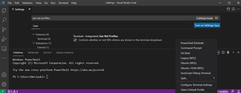VS Code の integrated terminal で WSL を使うための設定 hassiweb s memo