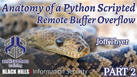 Part 2 Anatomy Of A Python Scripted Remote Buffer Overflow W Joff