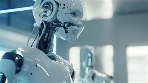 Premium Photo A Futuristic Glimpse Of An Elegant Robotic Face