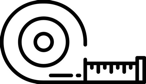 Measuring Tape Outline Illustration 44254124 Vector Art At Vecteezy