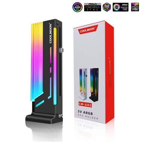 Giá đỡ VGA CoolMoon GH2 dạng đứng, GT8 dạng ngang Led 5V ARGB - đồng bộ ...