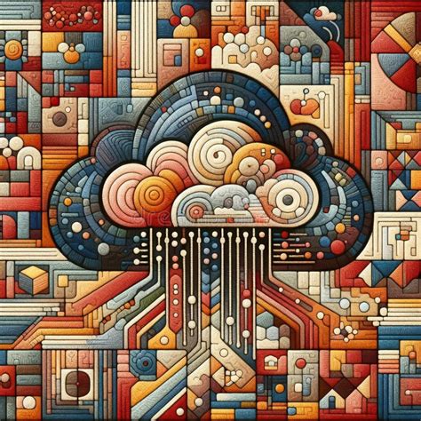Felt Art Patchwork Automated Data Migration Tools For Cloud Adoption Stock Illustration
