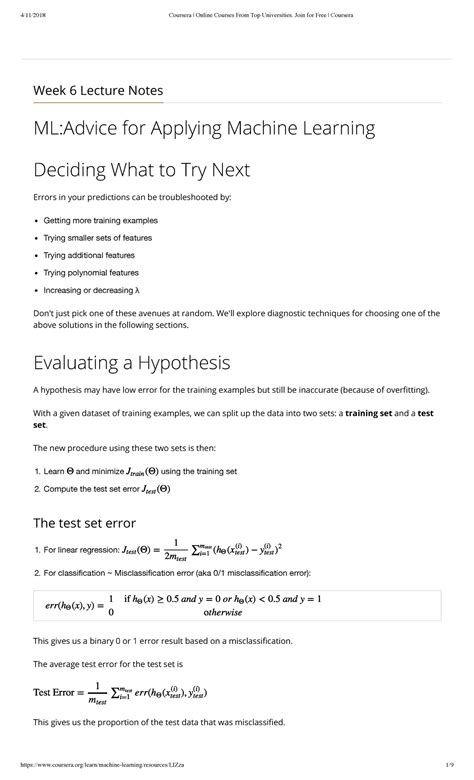 Week 6 Lecture Notes Week 6 Lecture Notes Mladvice For Applying