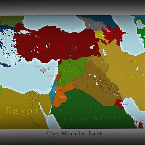 Political Map Of The Middle East R Mapporn