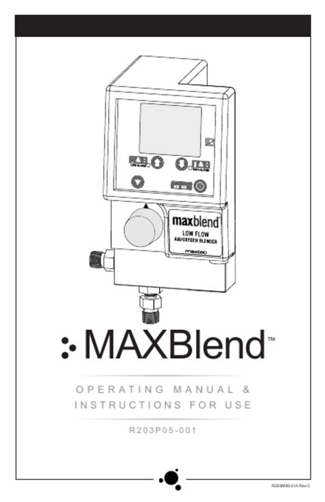 Maxblend Low Flow Operating Manual And Instructions For Use Rev C Pdf Maxblend Low Flow Operating Manual And Instructions For Use Rev C Pdf