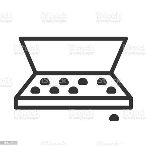 흰색 배경에 격리 된 초콜릿 벡터 아이콘 상자입니다 웹 모바일 앱 및 Ui 디자인을위한 초콜릿 사탕 개요 벡터 아이콘 가득 찬에