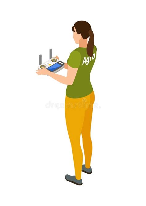 Isometric Drone Operator Stock Vector Illustration Of Creative 254619946