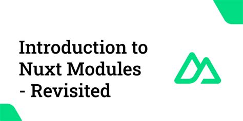 Introduction To Nuxt Modules Revisited Dev Community